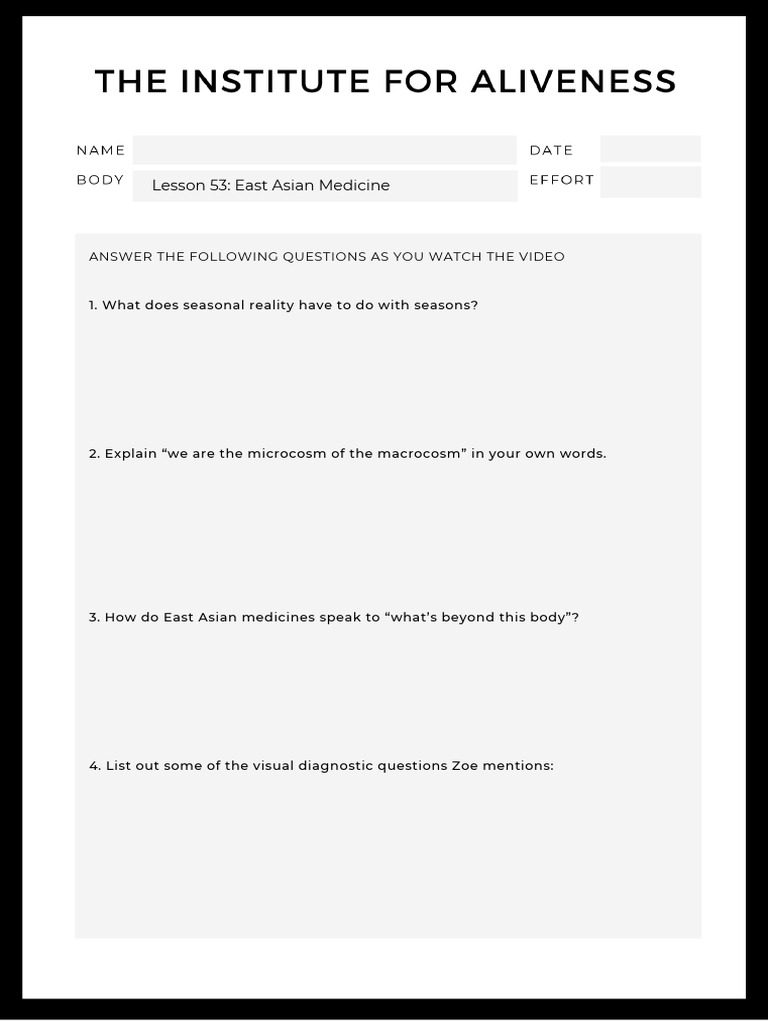 Lesson 53 East Asian Medicine | PDF | Traditional Chinese Medicine