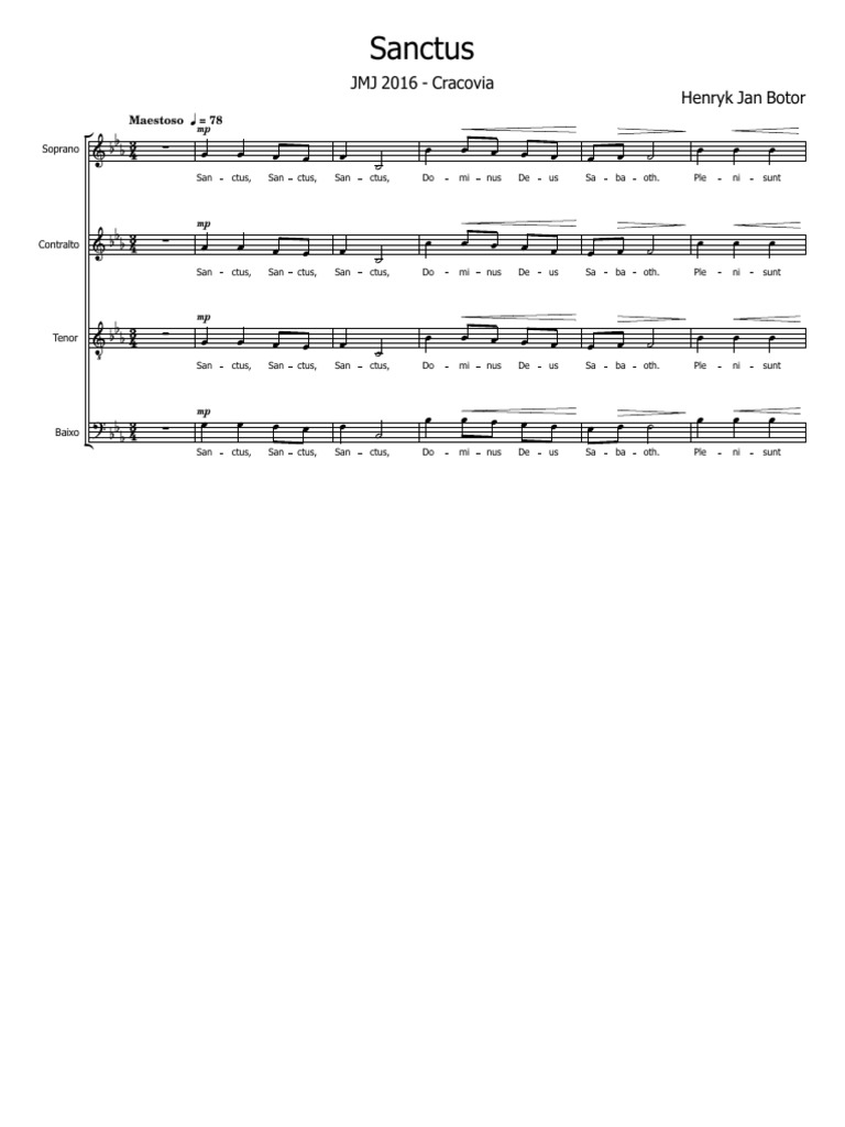 Sanctus 4vozes | PDF