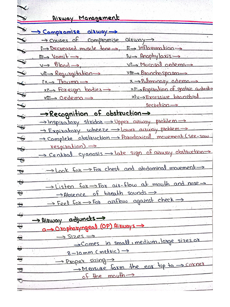 Airway Management and Sudden Cardiac Arrest (Emergency Notes by DR ...