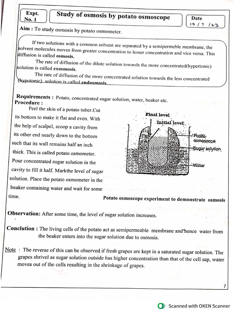 biology 12 th practical | PDF