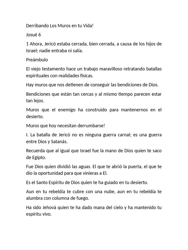 Derribando Muros Espirituales | PDF | Cristo (título) | Moisés