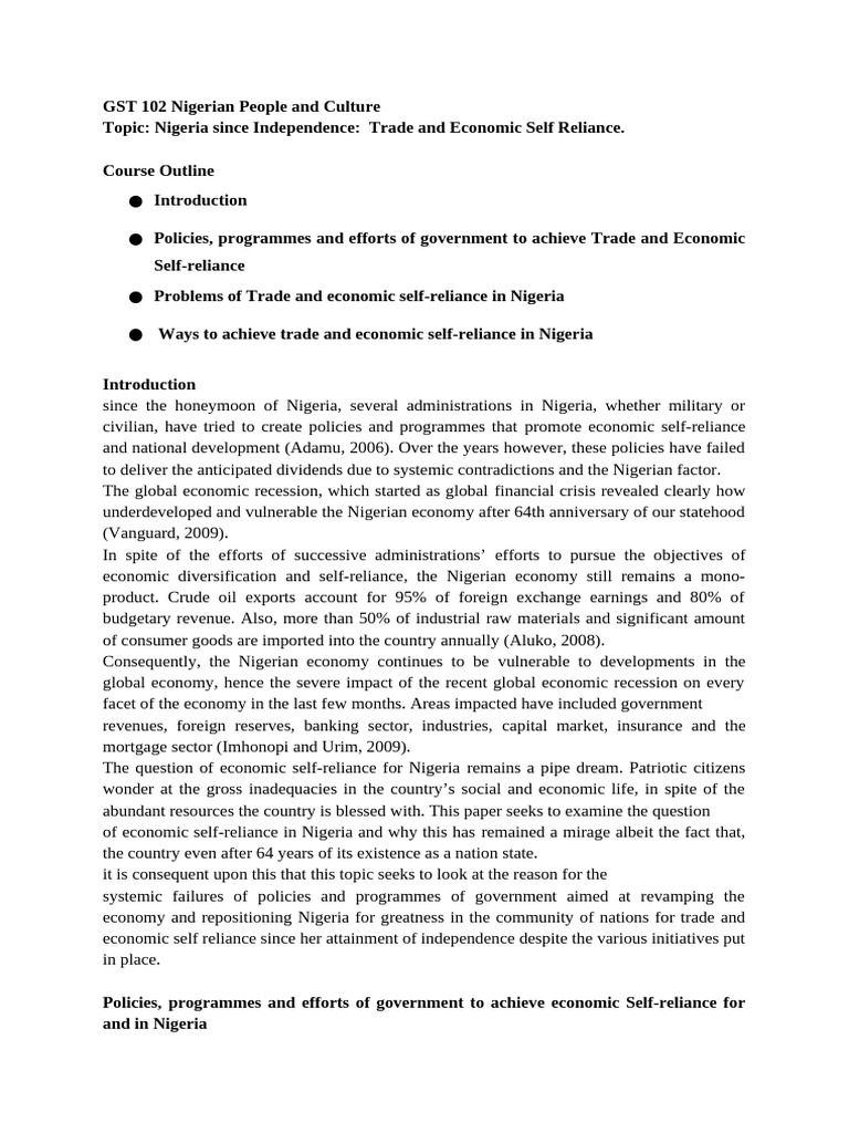 Note On Nigerian People and Culture | PDF | Nigeria | Structural Adjustment