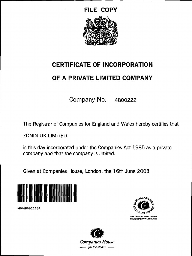 Zonin Uk Limited | PDF