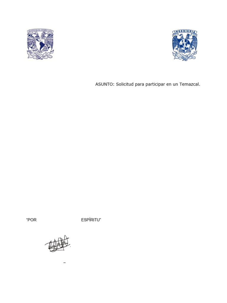 Carta Sol Temazcal UNAM | PDF