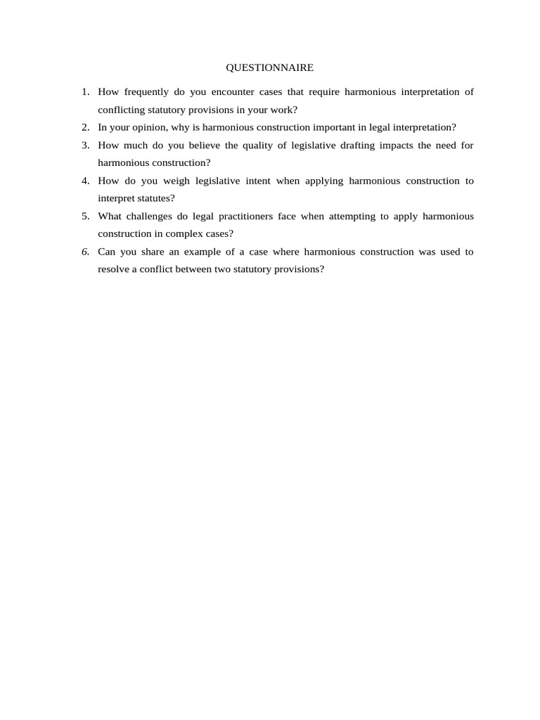Questionnaire 2 | PDF