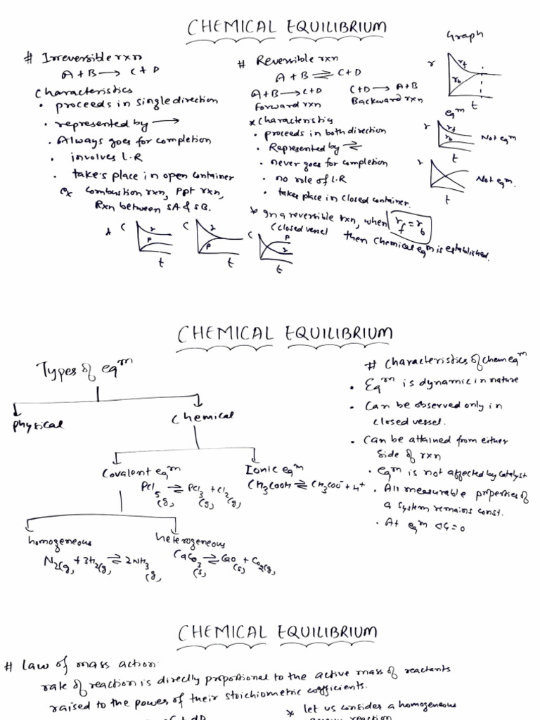 Chemical Equilibrium | PDF