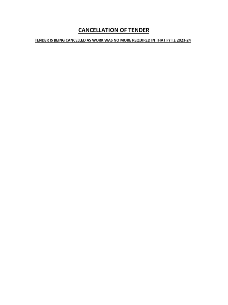 CACELLATION | PDF