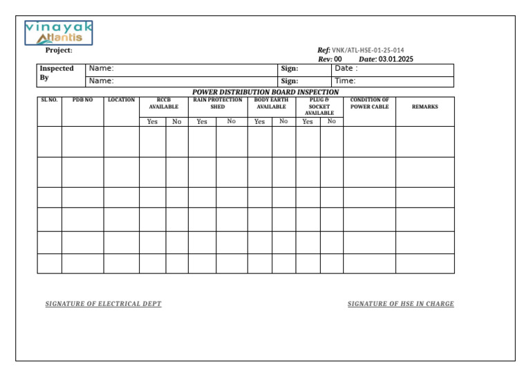 06 Pdb-Power Distribution Board Checklist | PDF