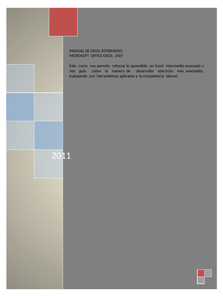Manual Excel Intermedio | PDF | Microsoft Excel | Ventana (informática) Manual Excel Intermedio | PDF | Microsoft Excel | Ventana (informática)