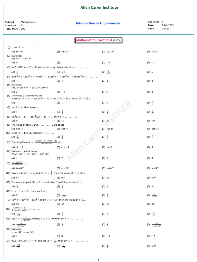 Introduction To Trigonometry | PDF | Mathematical Analysis | Rotation