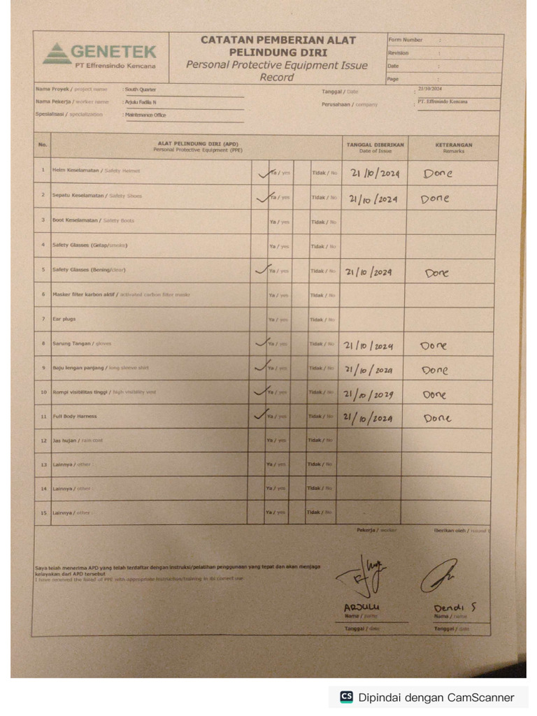 Form Pembelian - APD - Arjulu | PDF