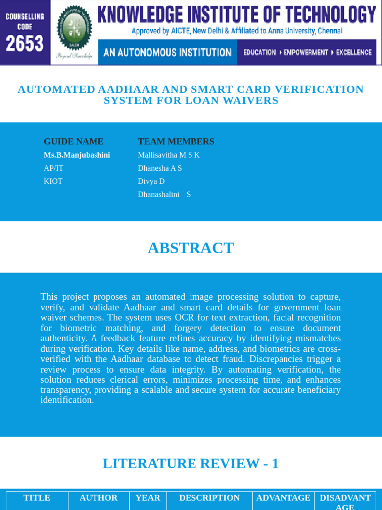 Final Year Ppt 1 Pdf Biometrics Authentication