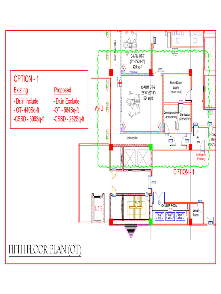 1. Option -1 - 5th Floor Plan - Change OT & CSSD-Model | PDF | Building ...