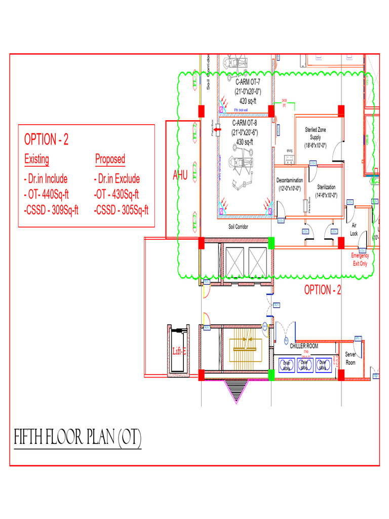 Option - 2 - 5th Floor Plan - Change OT & CSSD-Model | PDF | Building ...