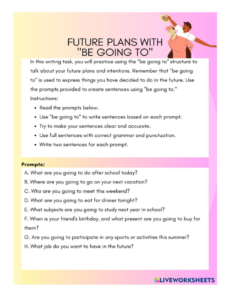 Worksheet-Plans With Be Going To | PDF