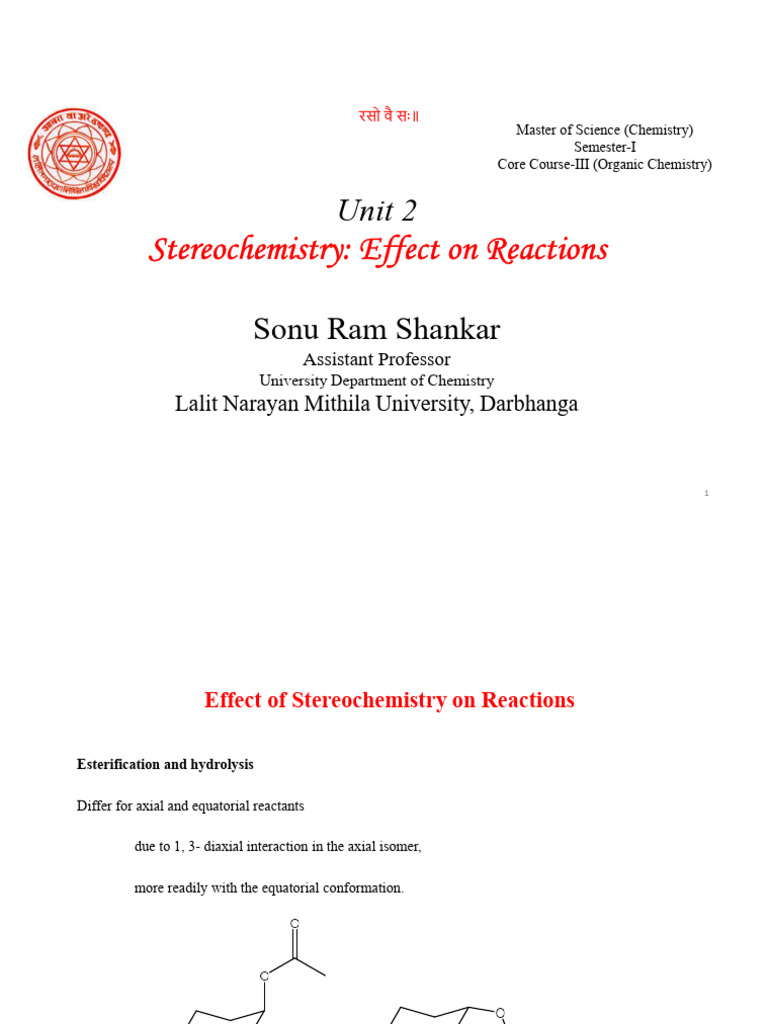 Stereochemistry Reaction 2 | PDF | Chemical Reactions | Redox