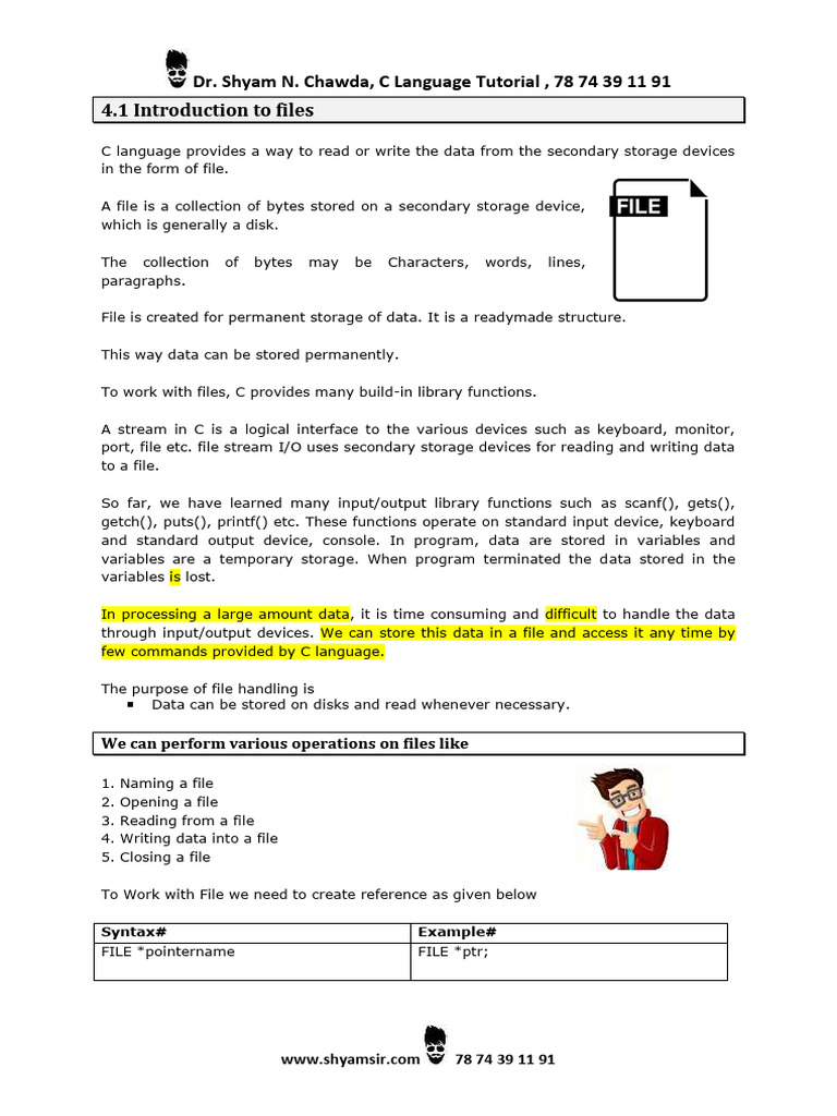 unit5_9defff38-b601-4099-80e6-8a492b0f9aee | PDF | Pointer (Computer Programming) | Computer File