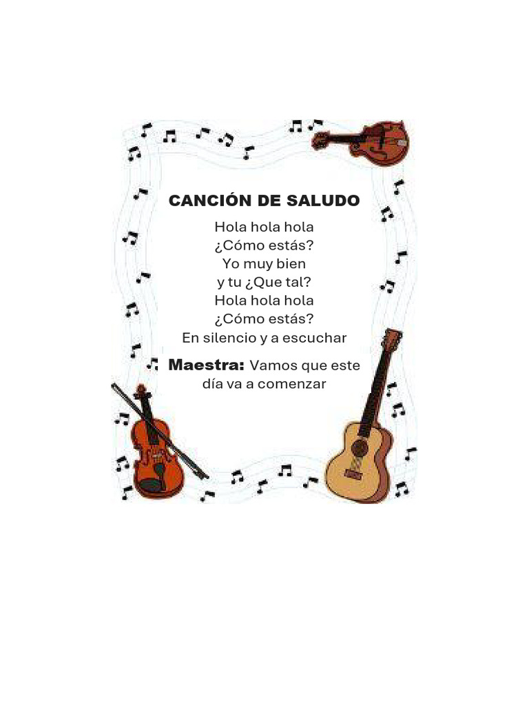 Cancion Del Saludo | PDF