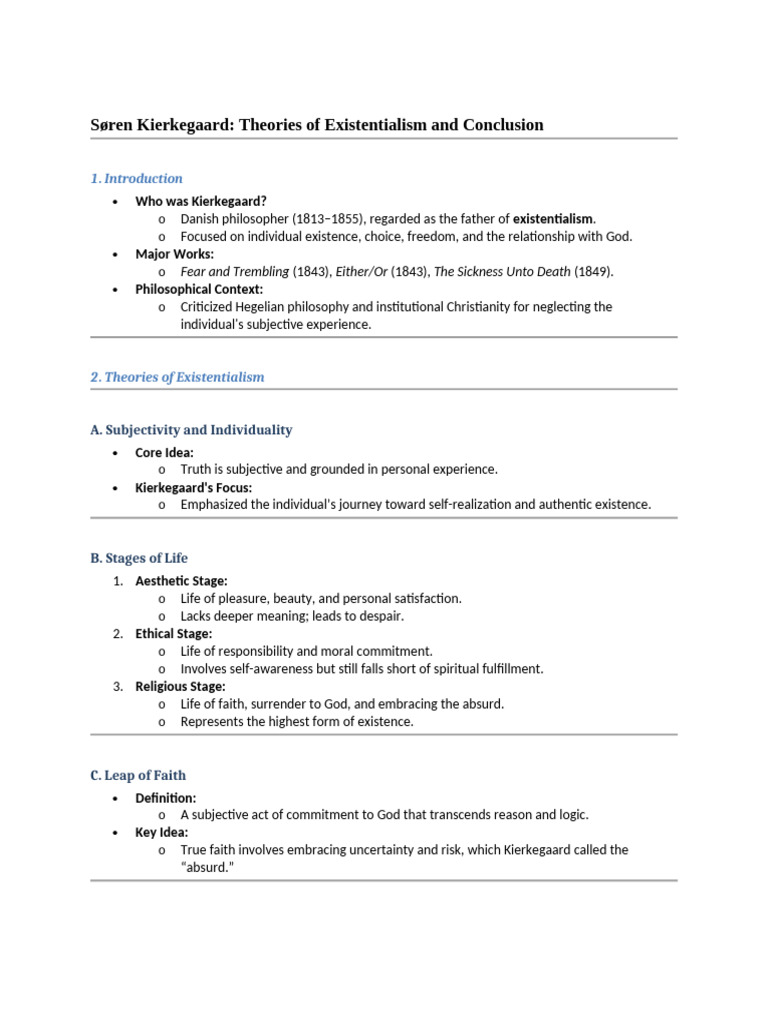existentialism | PDF | Existentialism | Søren Kierkegaard