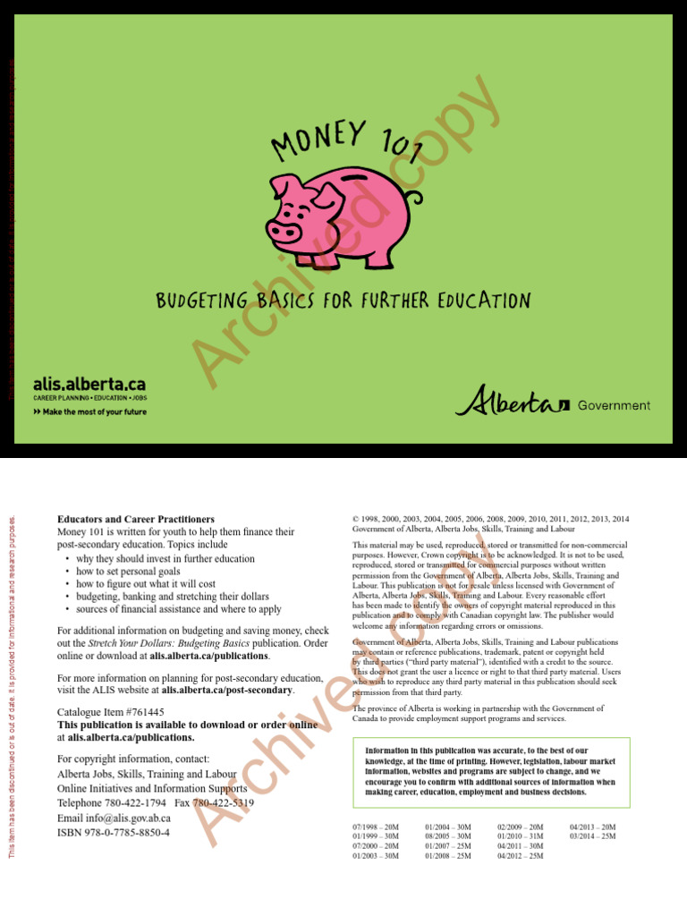 Money 101 | PDF | Learning | Copyright
