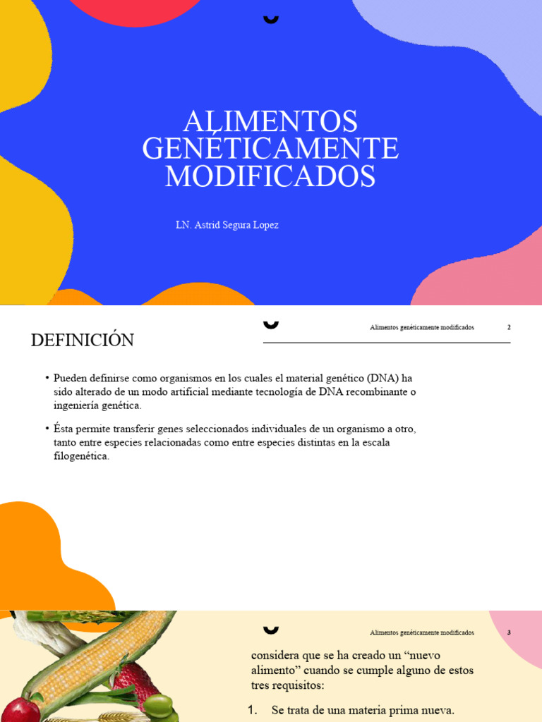 Alimentos Ogm | PDF | Organismo genéticamente modificado | Ingeniería ...