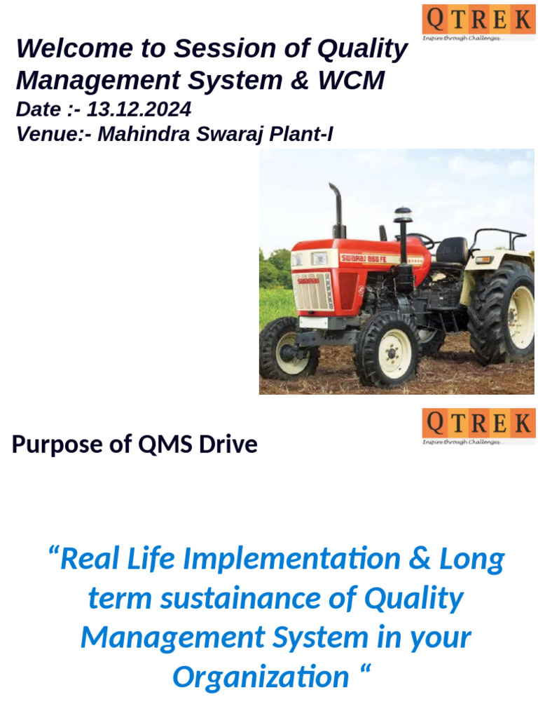 World Class Manufacturing | PDF | Quality Management System | Quality ...