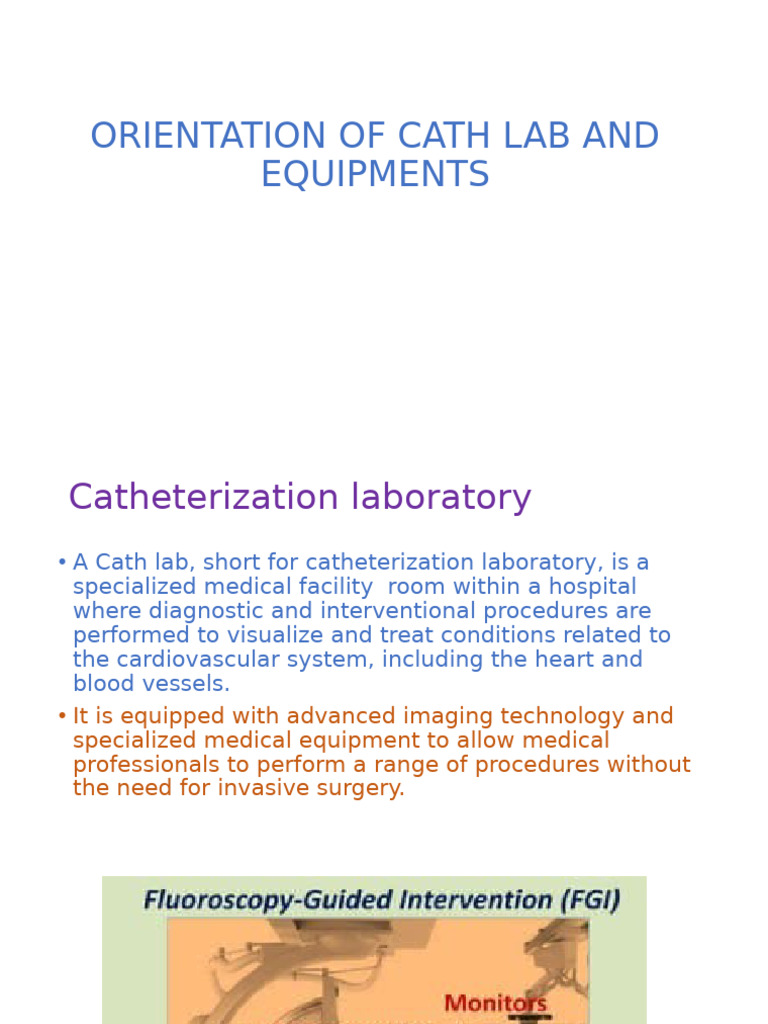 Catheterization Laboratory | PDF | Percutaneous Coronary Intervention ...