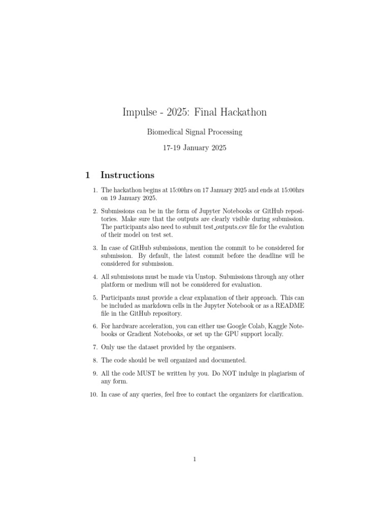 678948ab0fca4 Impulse 2025 Problem Statement | PDF | Electroencephalography | Wavelet