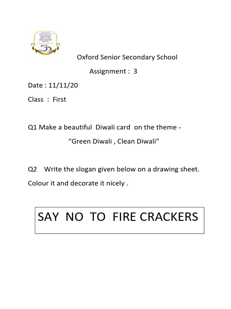 Diwali Assignment 11-11-20 G64Yq3i | PDF