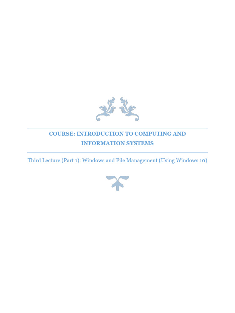 Lecture No 3 Pdf Window Computing Cursor User Interface 7611