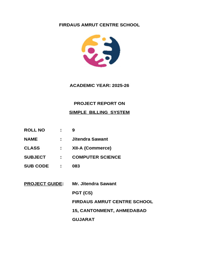 PROJECT FRONT PAGE FORMAT | PDF