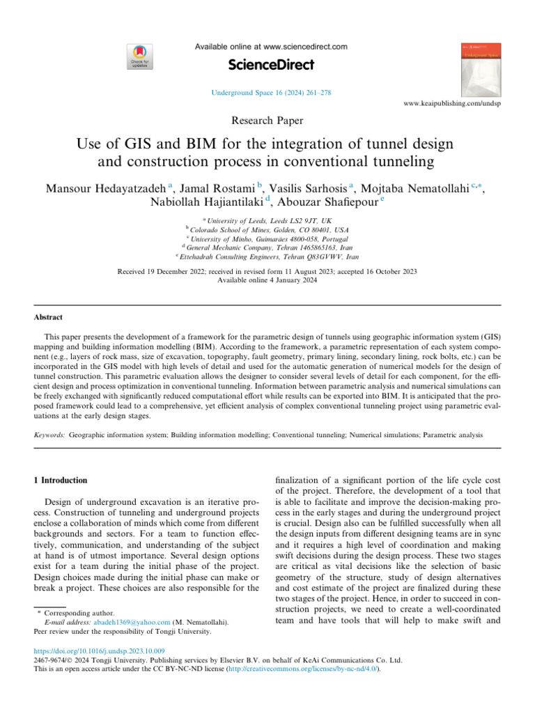 Paper - GIS and BIM For Underground Tunnel Design | PDF | Autodesk ...