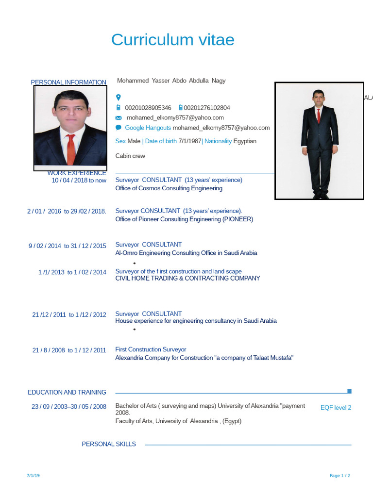 Cabin Crew - Mohamed Yasser | PDF