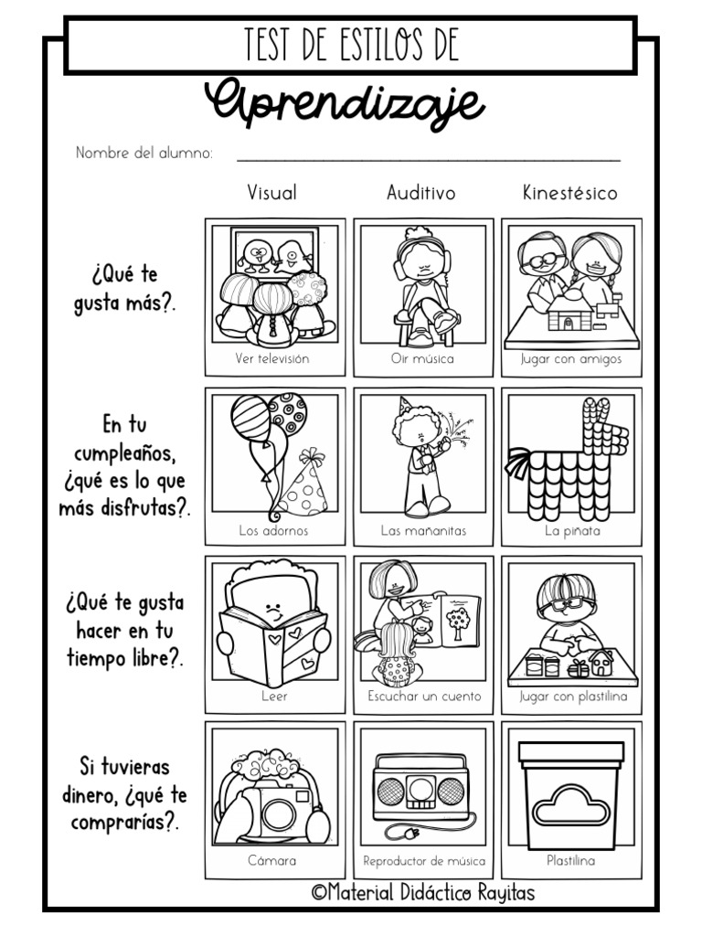 Test de Estilos de Aprendizaje | PDF