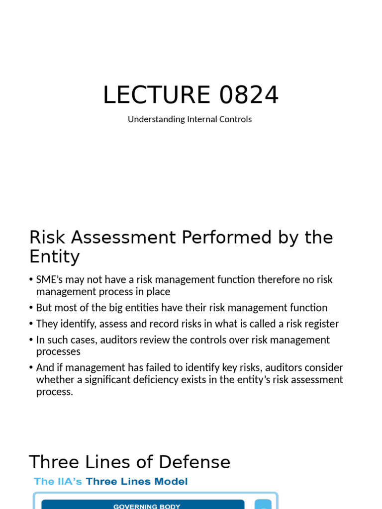 Lecture 0824 | PDF | Internal Control | Audit