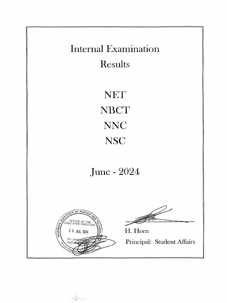 June 2024 Results | PDF
