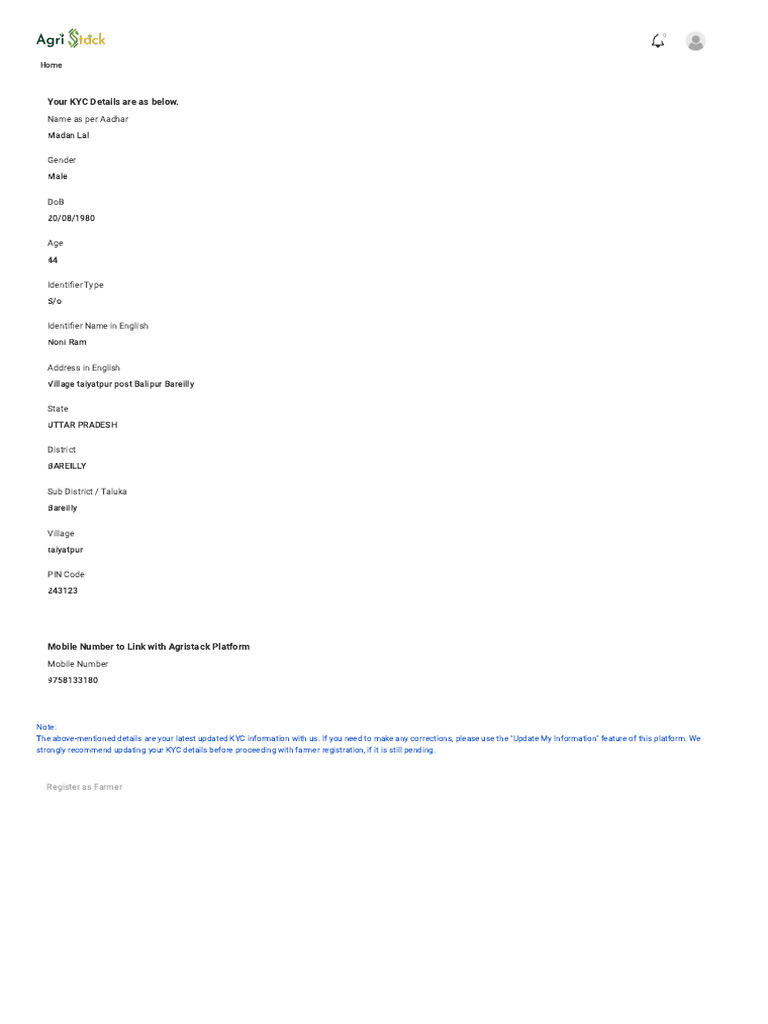 Farmer Registry | PDF