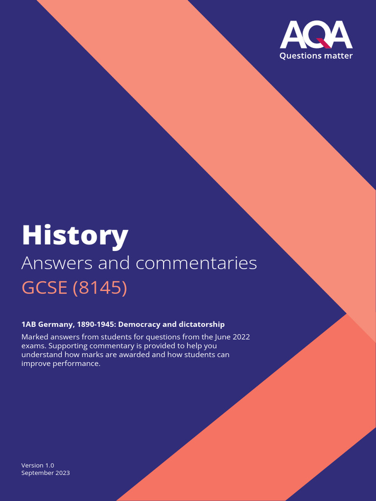 GCSE History: Germany 1890-1945 Answers | PDF | Weimar Republic ...