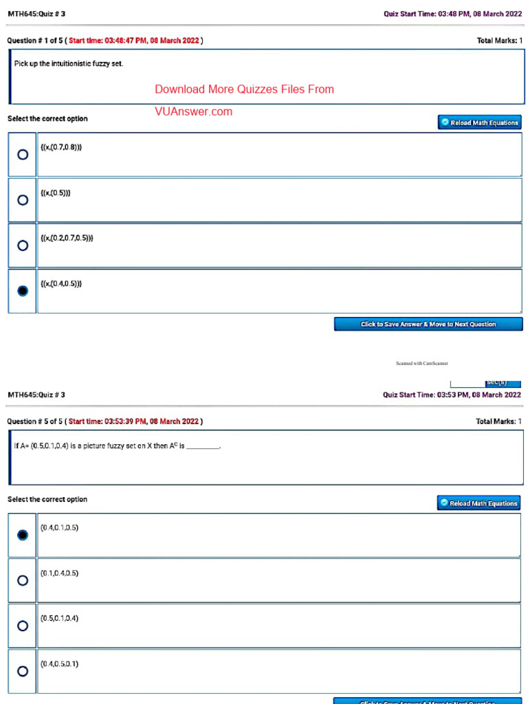 Download Quizzes from VUAnswer.com | PDF