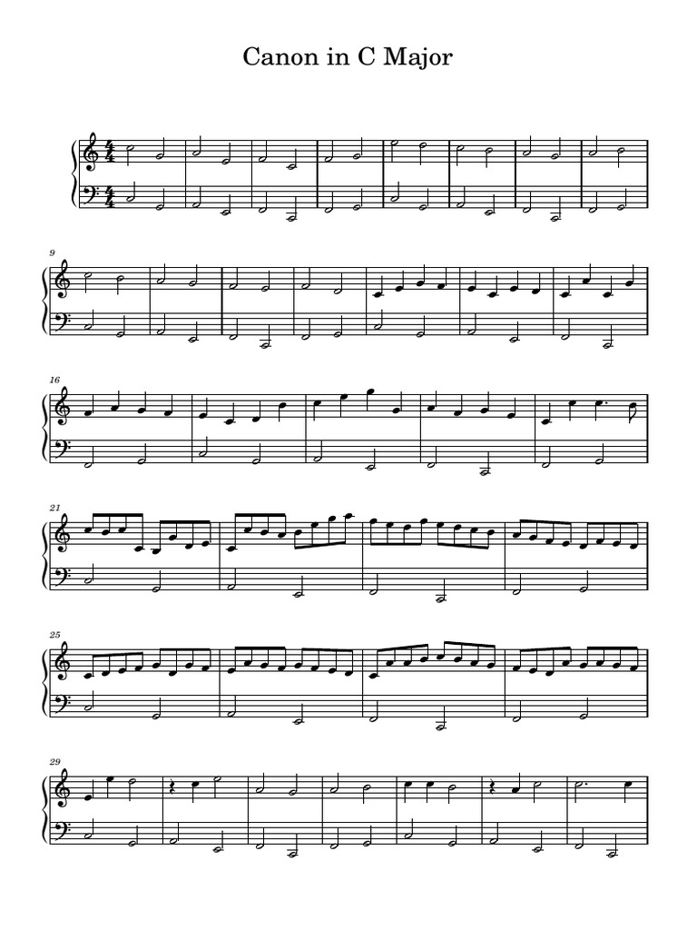 Canon in C Major | PDF