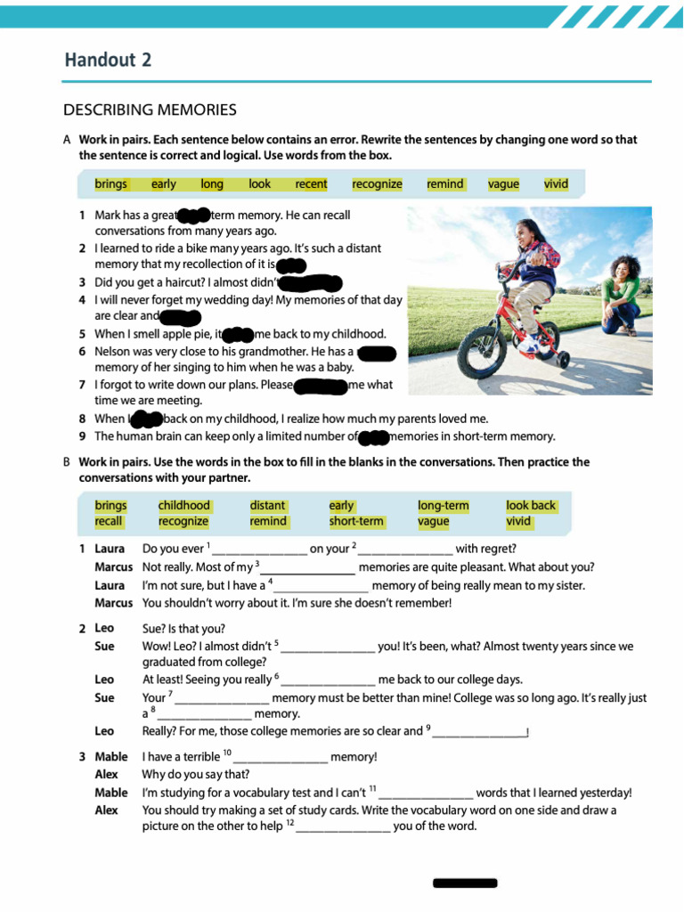 BUS 2.0 Level 4 Lesson Plan 12 Handout 2 (1) | PDF | Mental Processes ...