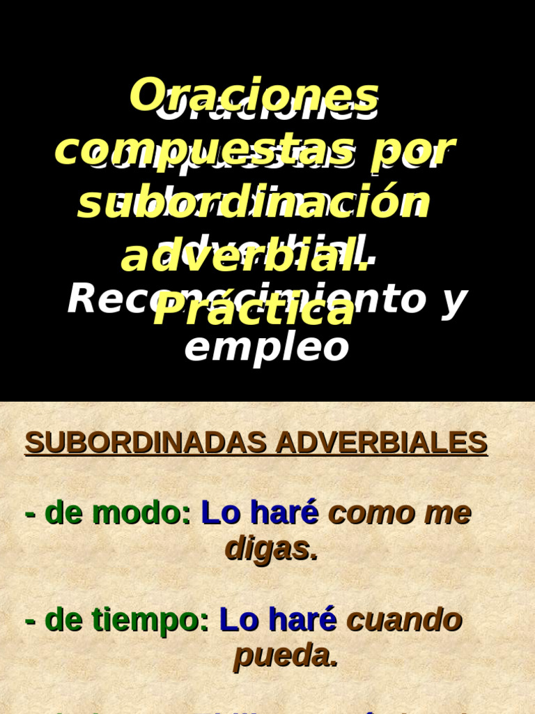 Subordinadas Adverbiales: Guía y Práctica | PDF