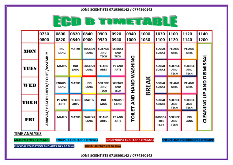 2025 Ecd B Timetable - 062421 | PDF