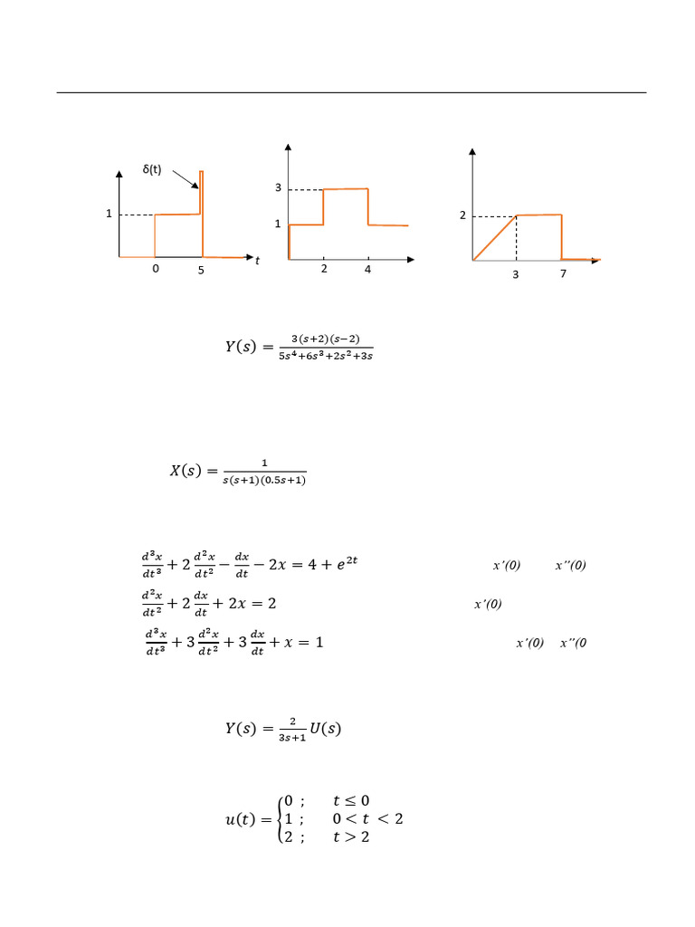 Tutorial 02 | PDF | Laplace Transform | Chemical Reactor