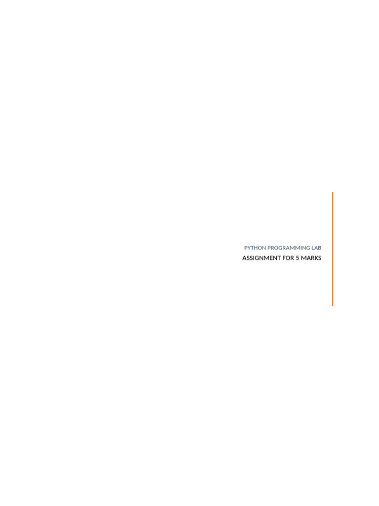 Python Labassignment5marks Pdf Control Flow Computer Programming
