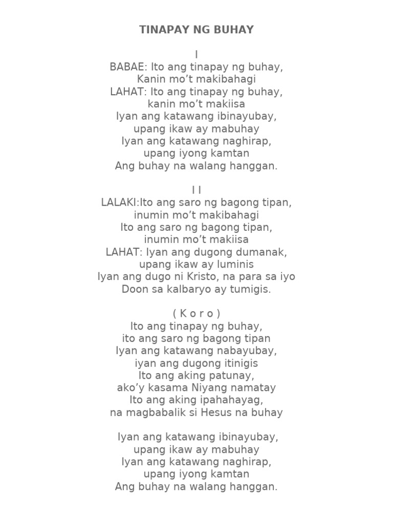 Tinapay NG Buhay | PDF