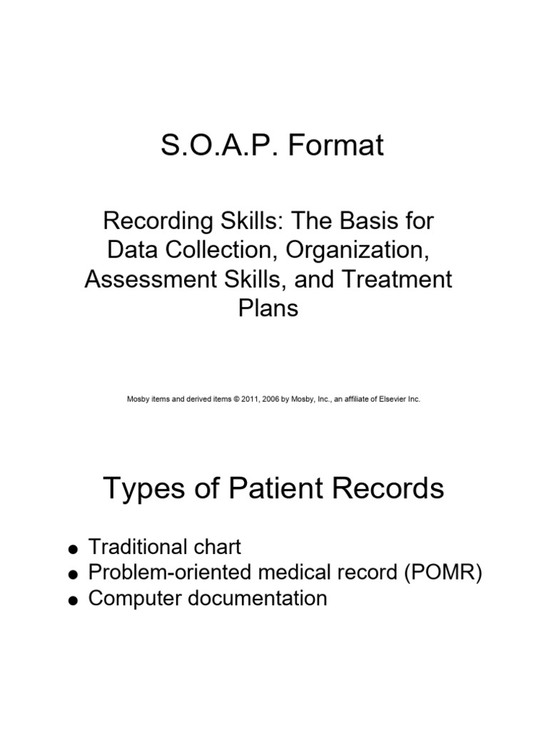 SOAP Format | PDF | Medical Record | Breathing