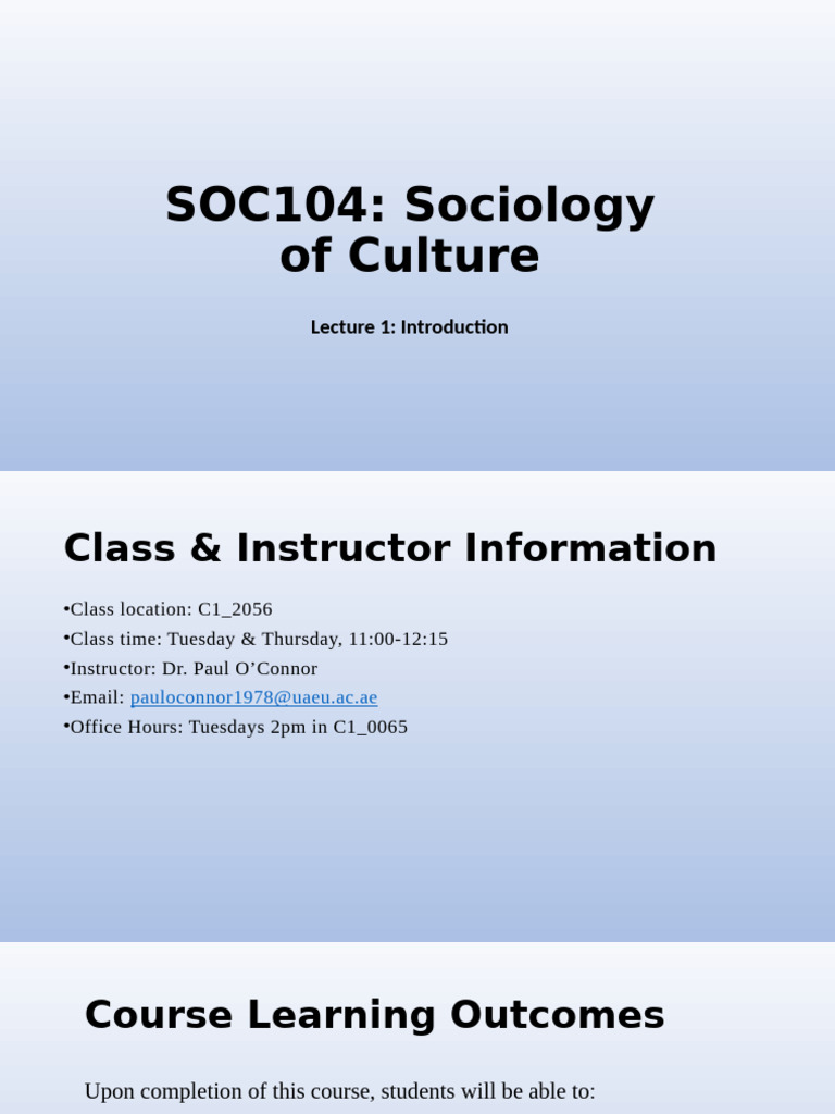 Lecture 1 - Introduction | PDF | Sociology | Human Communication