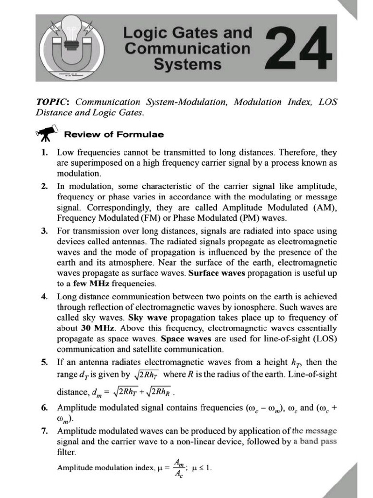 Logic Gates & Communication Systems | PDF