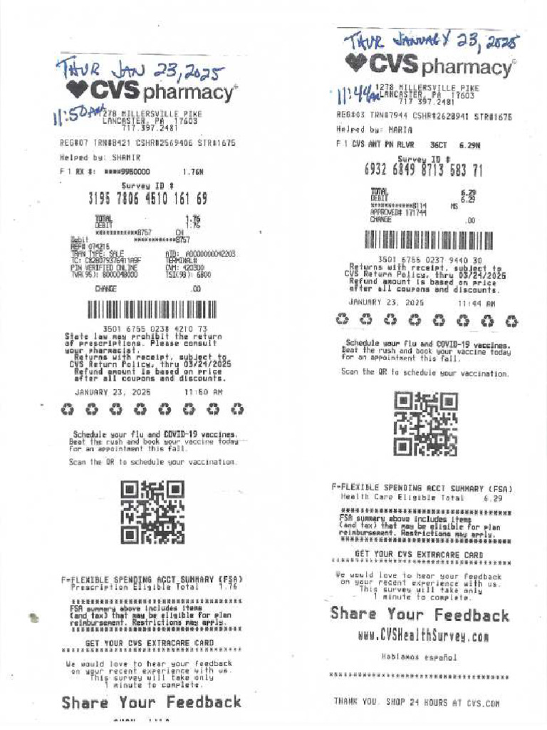 SCAN Thursday January 23rd, 2025 RECEIPTS and PHOTOS With The DIRECT ...